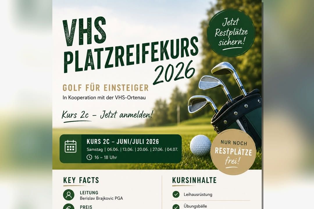 GC Gröbernhof: VHS-Platzreifekurs startet im Juni - Golf Post