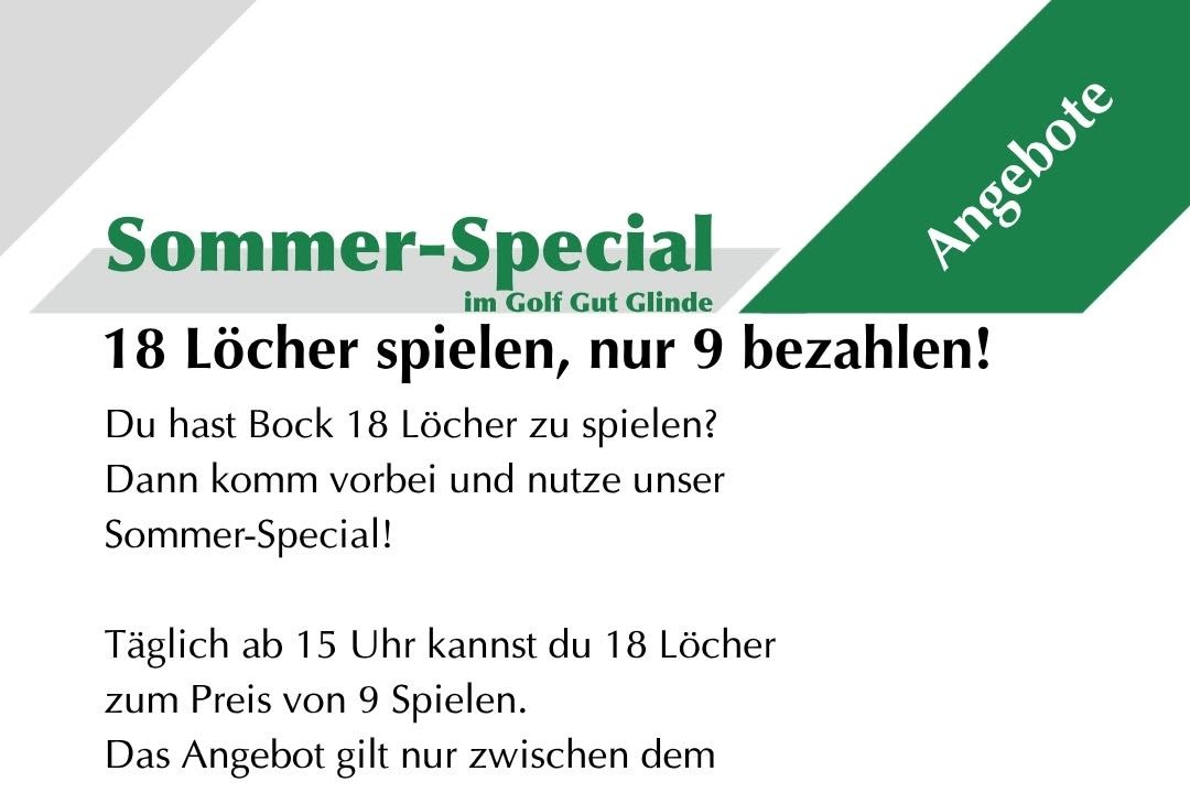 Golf Gut Glinde: 18 Löcher zum 9-Loch-Preis - Golf Post